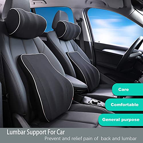 Lumbar Support Pillow,100% Memory Foam ,Breathable 3D Mesh Cover and Adjustable Strap,Orthopedic Backrest and Ergonomic Design for Back Pain Relief,Back Support for Office Chair and Car Seat