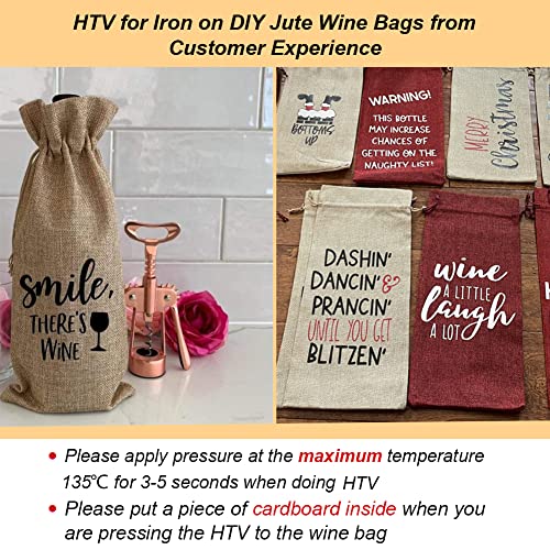 Shintop 10pcs Jute Wine Bags, 14 x 6 1/4 inches Hessian Wine Bottle Gift Bags with Drawstring (Brown)
