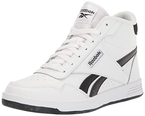 Reebok Women's Club C High Top Cross Trainer, White/Black, 7.5