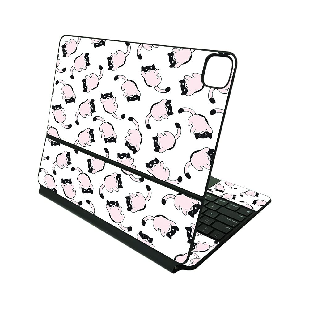 MightySkins Skin Compatible with Apple Magic Keyboard for iPad Pro 12.9" (3rd-6th Generation) - Raining Cats | Protective, Durable, and Unique Vinyl Decal wrap Cover | Easy to Apply | Made in The USA