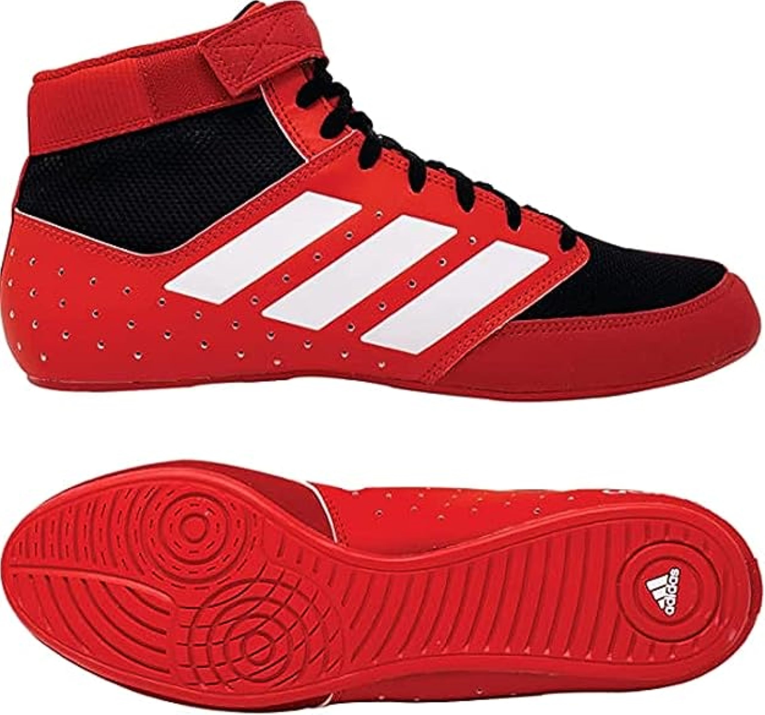 adidas Men's Mat Hog 2.0 Wrestling Shoes, Red/Black/White, 8