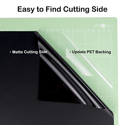 HTVRONT Black Permanent Vinyl, Black Vinyl for Cricut - 12" x 14 FT Black Adhesive Vinyl Roll for Cricut, Silhouette, Cameo Cutters, Signs, Scrapbooking, Craft, Die Cutters (Matte Black)
