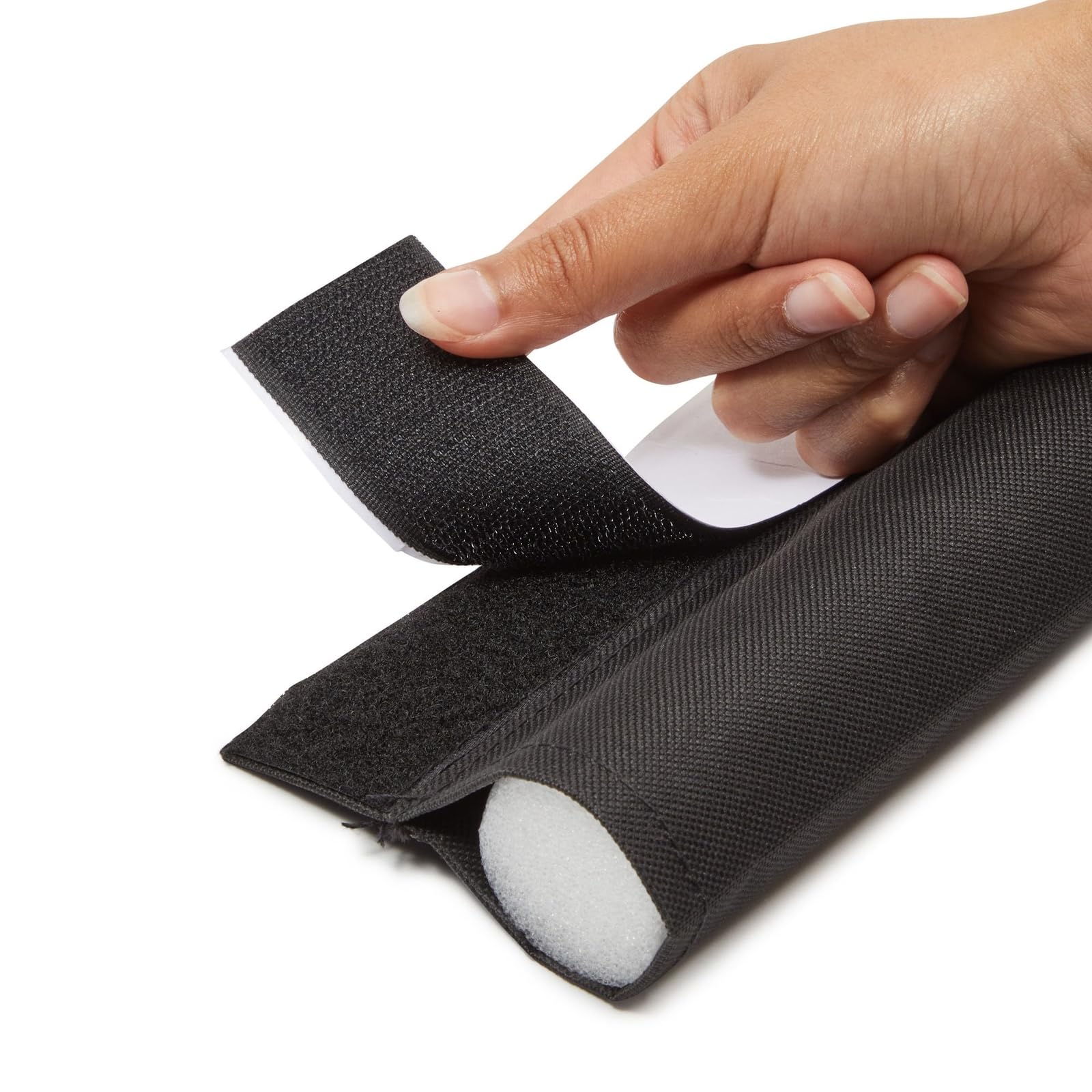 One-Sided Under Door Draft Stopper for Underdoer Seal, Soundproof Foam Noise Blocker for Bottom of The Door, 36 in, Black