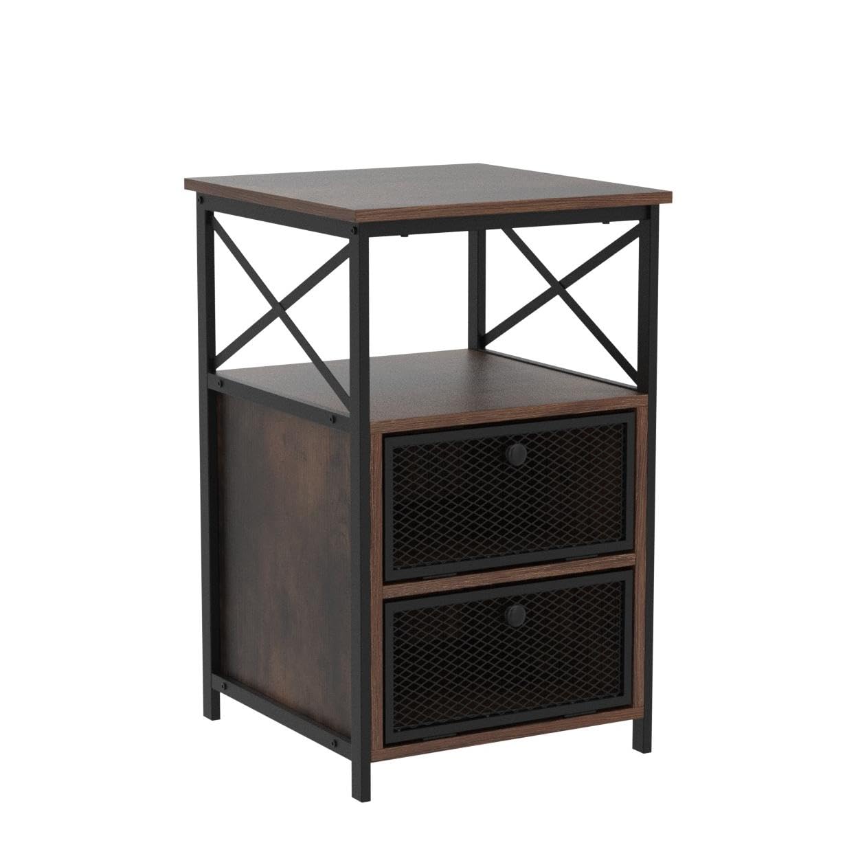 VECELO Nightstand Set of 2 with Drawer, Modern Night Stand for Bedroom, End Side Table for Living Room,Bedroom,Office, Easy Assembly