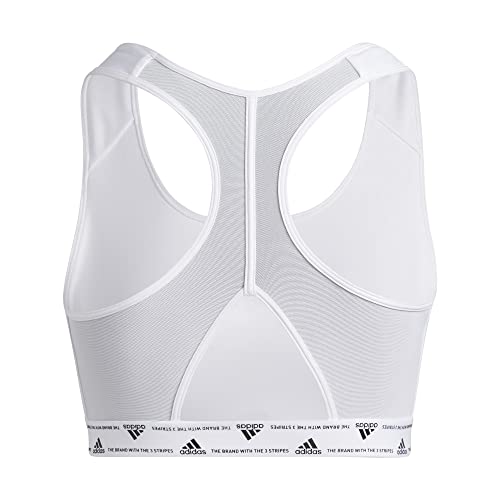adidas Women's Plus Size Training Medium Support Racer Back Good Level Bra Padded w/ Removable Pads