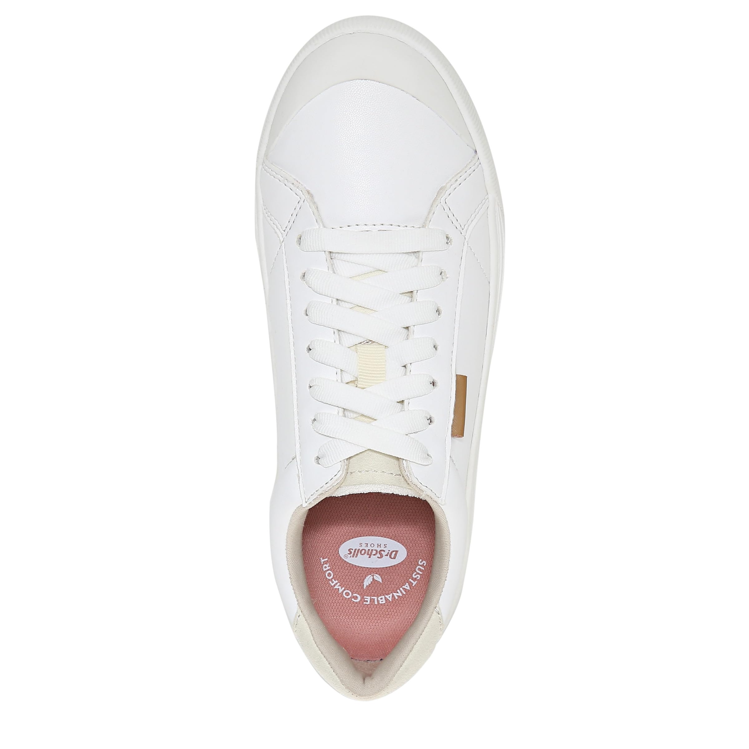 Dr. Scholl's Shoes Womens Time Off Platform Slip On Fashion Sneaker,White Smooth,6.5
