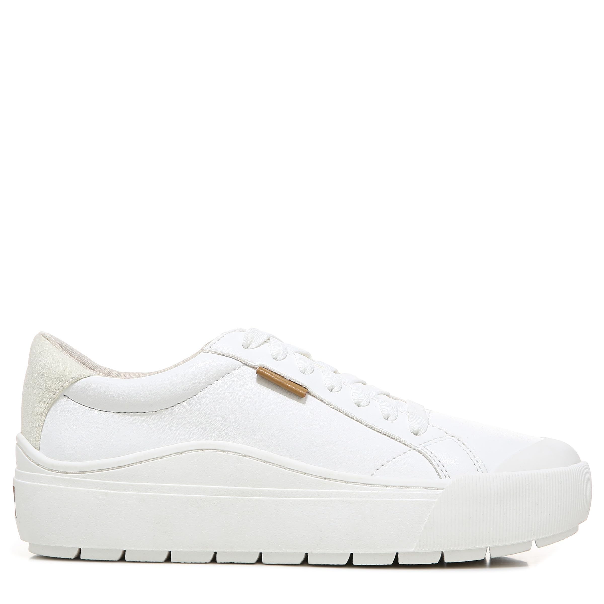 Dr. Scholl's Shoes Womens Time Off Platform Slip On Fashion Sneaker,White Smooth,6.5
