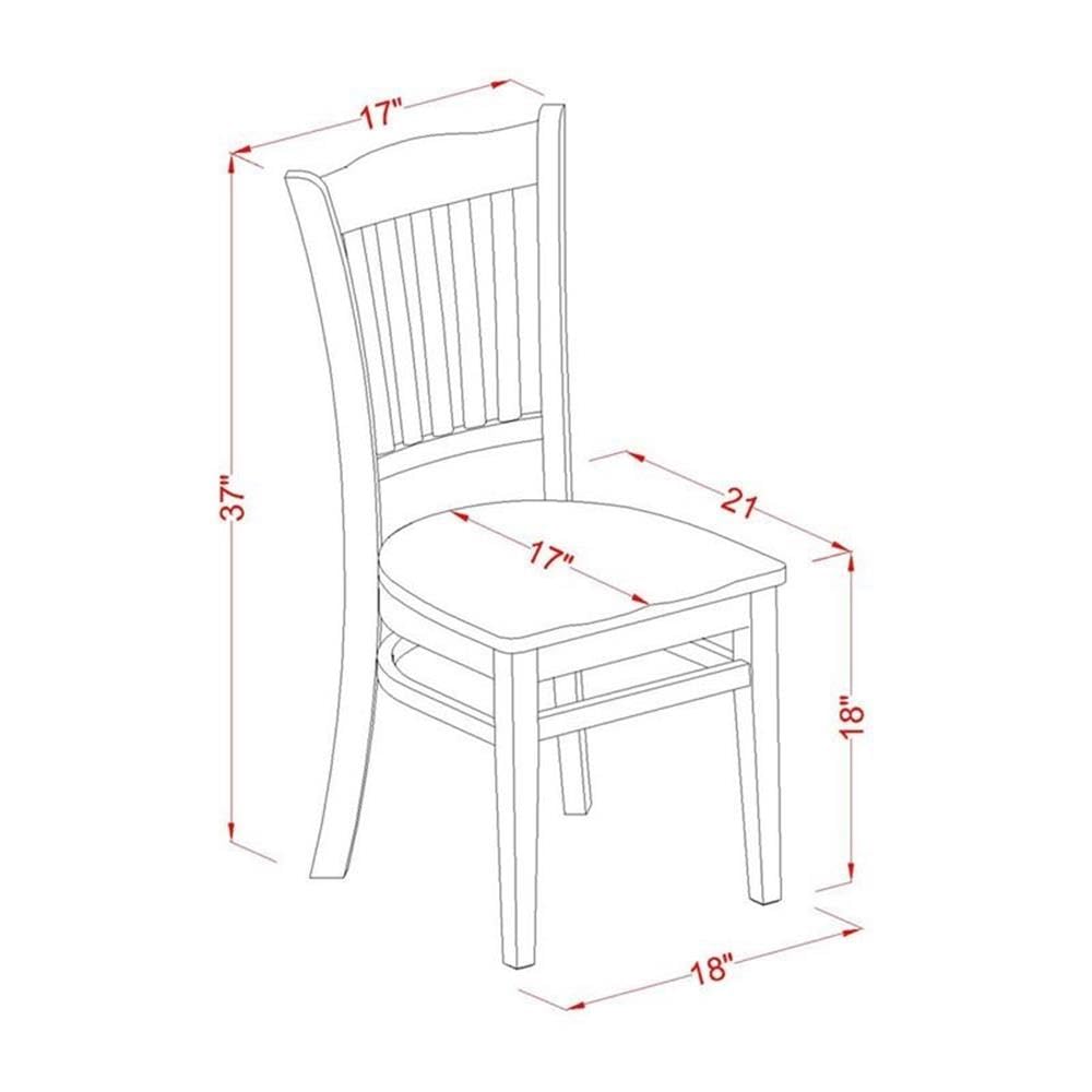 East West Furniture DMGR3-LWH-W 3 Piece Dining Set Contains a Round Dining Room Table with Dropleaf and 2 Kitchen Chairs, 42x42 Inch, Linen White