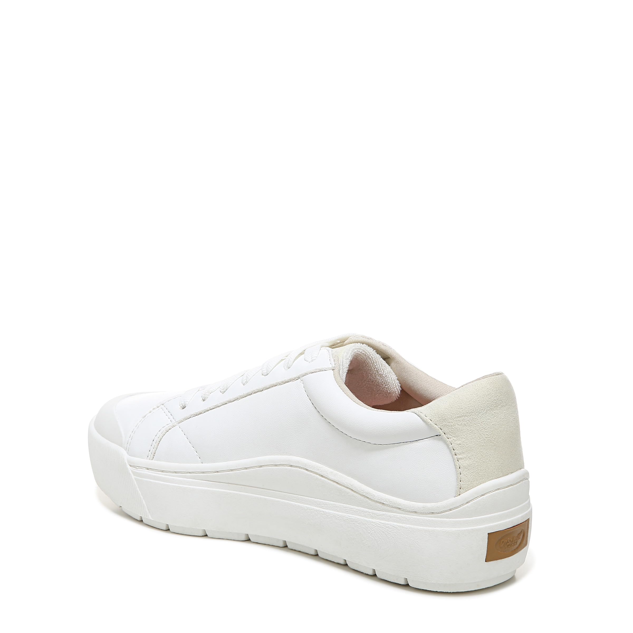 Dr. Scholl's Shoes Womens Time Off Platform Slip On Fashion Sneaker,White Smooth,6.5