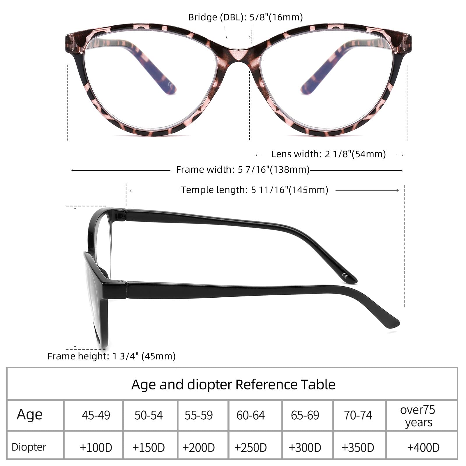 JAWSOCK 4 Pack Reading Glasses Blue Light Blocking for Women,Designer Cat Eye Frame Ladies Computer Readers,Anti Glare/UV Ray Eyeglasses 1.75