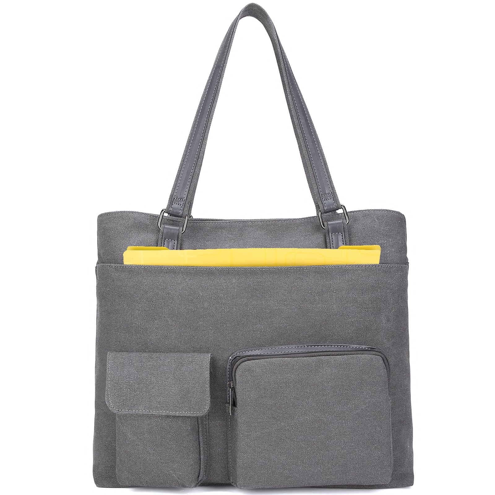 Laptop Tote Bag for Women Work Bags Professional 15.6 Inch Large Canvas Purse with Pockets