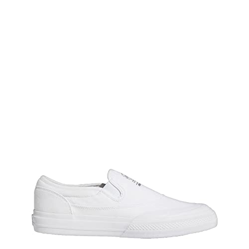 adidas Originals Unisex Nizza Sneaker, White/White/Core Black, 10 US Men