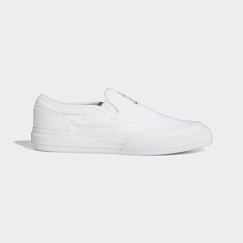 adidas Originals Unisex Nizza Sneaker, White/White/Core Black, 10 US Men