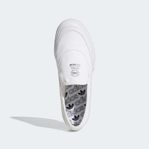 adidas Originals Unisex Nizza Sneaker, White/White/Core Black, 10 US Men