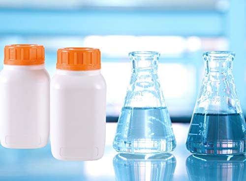 ISOLAB USA - Plastic Lab Chemical Reagent Bottle - HDPE - 500ml/16.9oz - Wide Mouth Sample Sealing Liquid Storage Container 2 Pieces