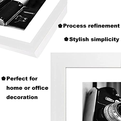 LUOFU 11x14 Picture Frames Set of 2,White Picture Frame 11x14,Display Pictures 8x10 with Mat or 11x14 without Mat,Multi Photo Frames Collage for Wall Art Decorative Display