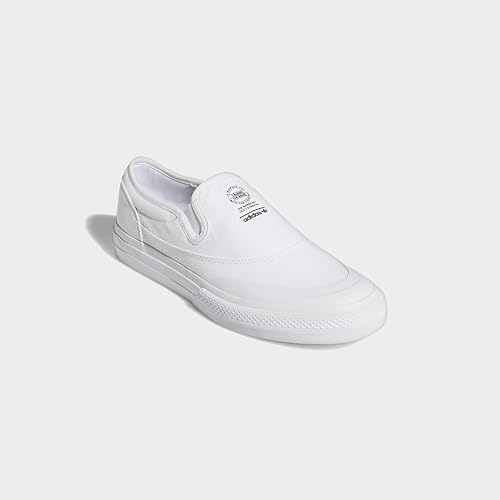 adidas Originals Unisex Nizza Sneaker, White/White/Core Black, 10 US Men