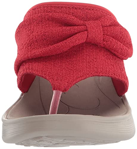 BZees Women's Dancing Queen Wedge Sandal, True Red Open Knit, 9.5