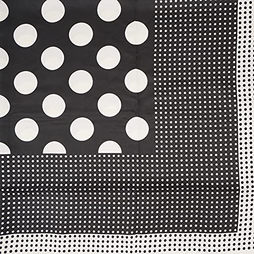YOUR SMILE Silk Like Scarf Women's Fashion Pattern Large Square Satin Headscarf Headdress (Polka dot)