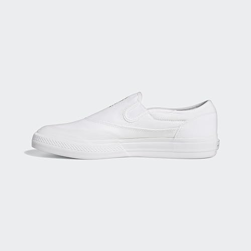 adidas Originals Unisex Nizza Sneaker, White/White/Core Black, 10 US Men