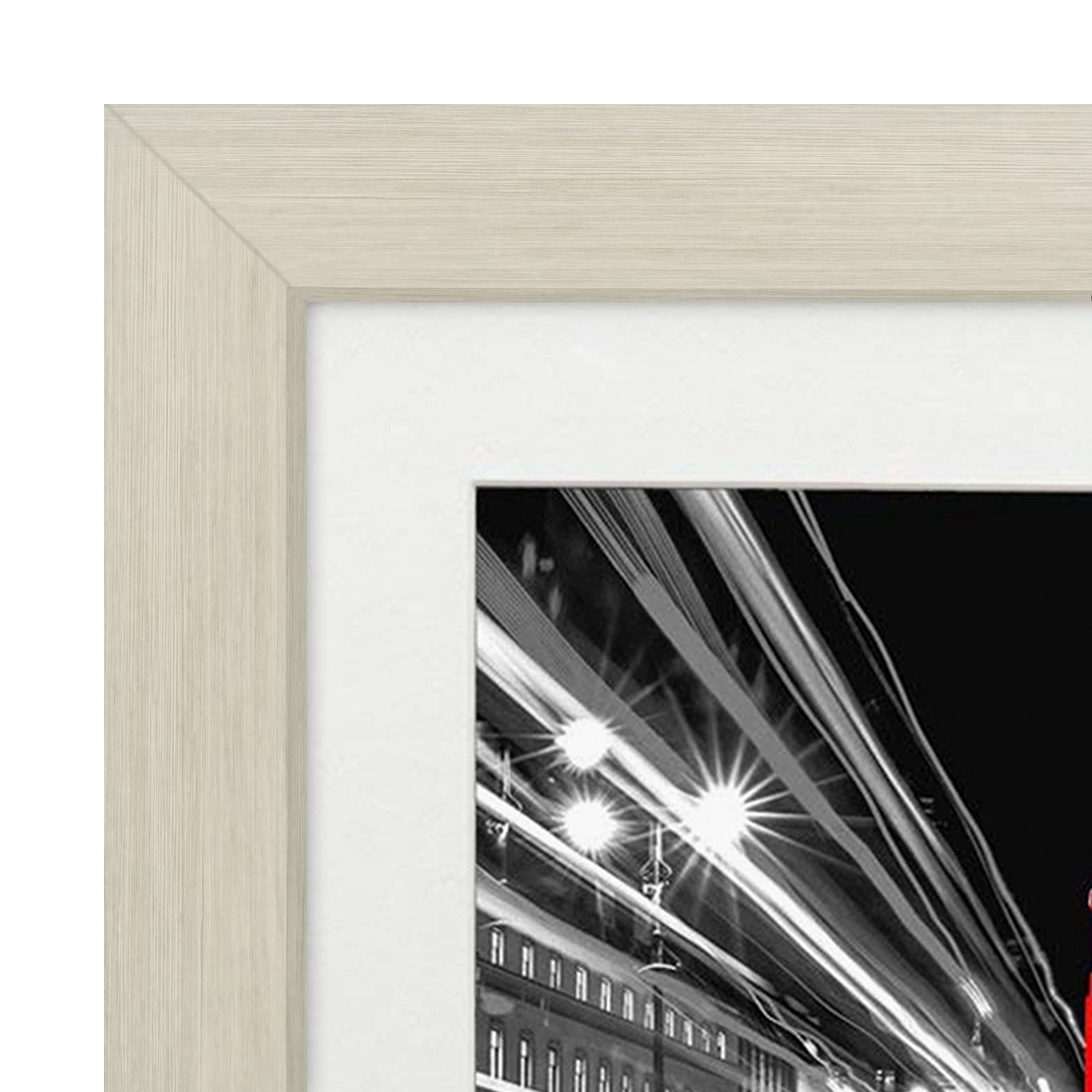 Americanflat 11x14 Picture Frame with Shatter-Resistant Glass - Use as 8x10 Frame with Mat or 11x14 Frame Without Mat - Signature Collection - Photo Frame for Wall Display - Light Wood