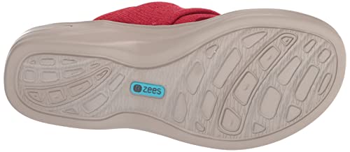 BZees Women's Dancing Queen Wedge Sandal, True Red Open Knit, 9.5