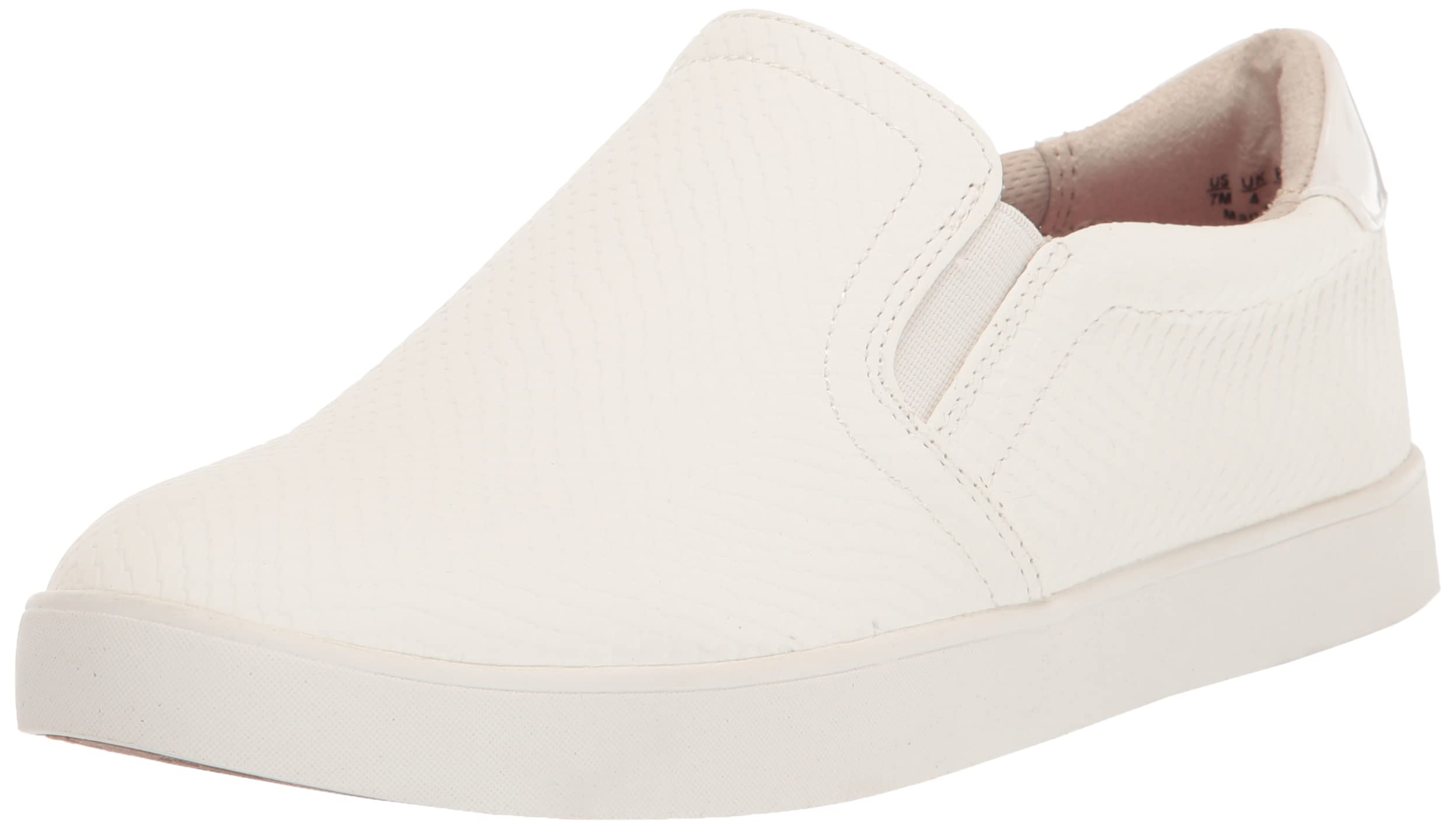 Dr. Scholl's Shoes Women's Madison Slip On Fashion Sneaker, White Snake, 7 US