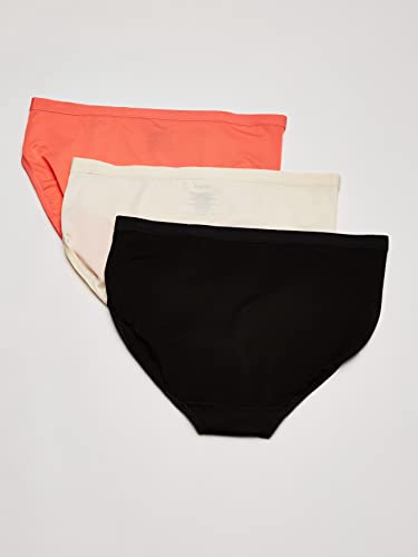 Warner's womens Blissful Benefits Tummy Smoothing Hi-cut Panty Underwear, Sugar Coral Pearled Ivory Black, Large US