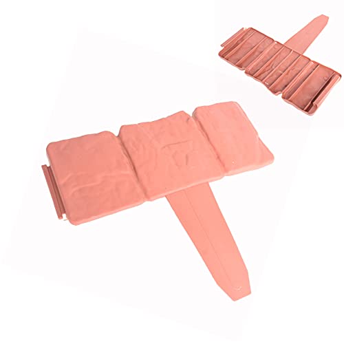 TINVHY 20-Pack Home Garden Border Edging Plastic Red Stones Effect Fence Fit for Lawn Yard Flower Plant Edging