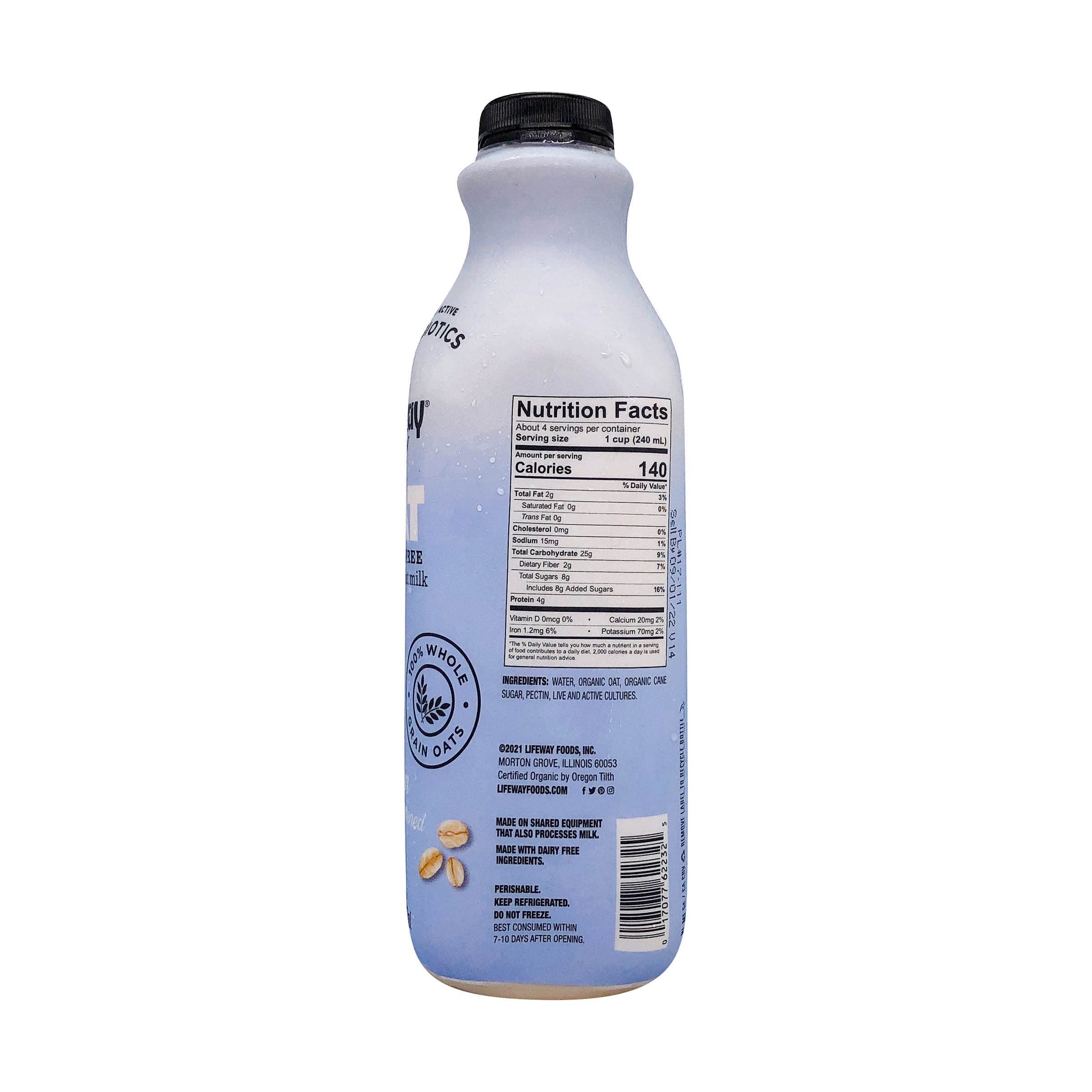 LIFEWAY Organic Plain Oat Drink, 32 FZ