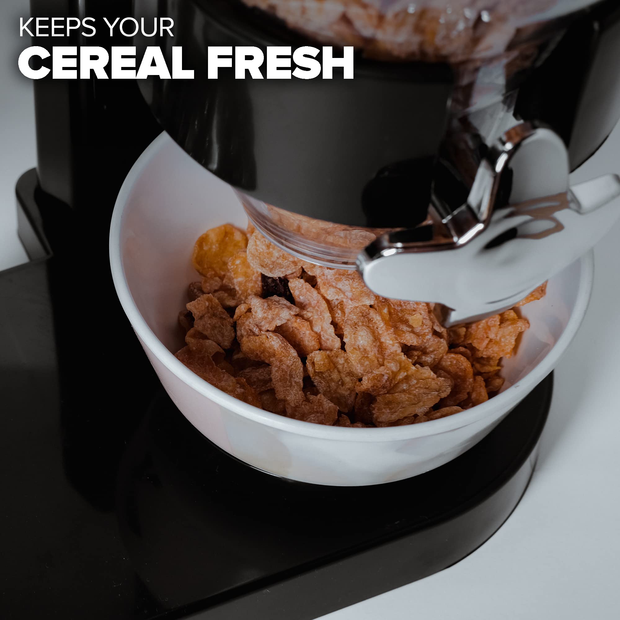 Cereal Dispenser Containers Storage Candy Dry Food Container Countertop Rotating Knob Exultimate