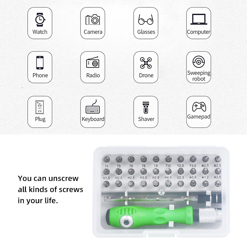 WINTOWIN Mini Precision Screwdriver Set,32 in 1 with 30 Bits Screwdriver Kit,Magnetic Screwdriver Repair Tool Set for Mobile Phone, PC, Laptop,Watch,Computer Repair