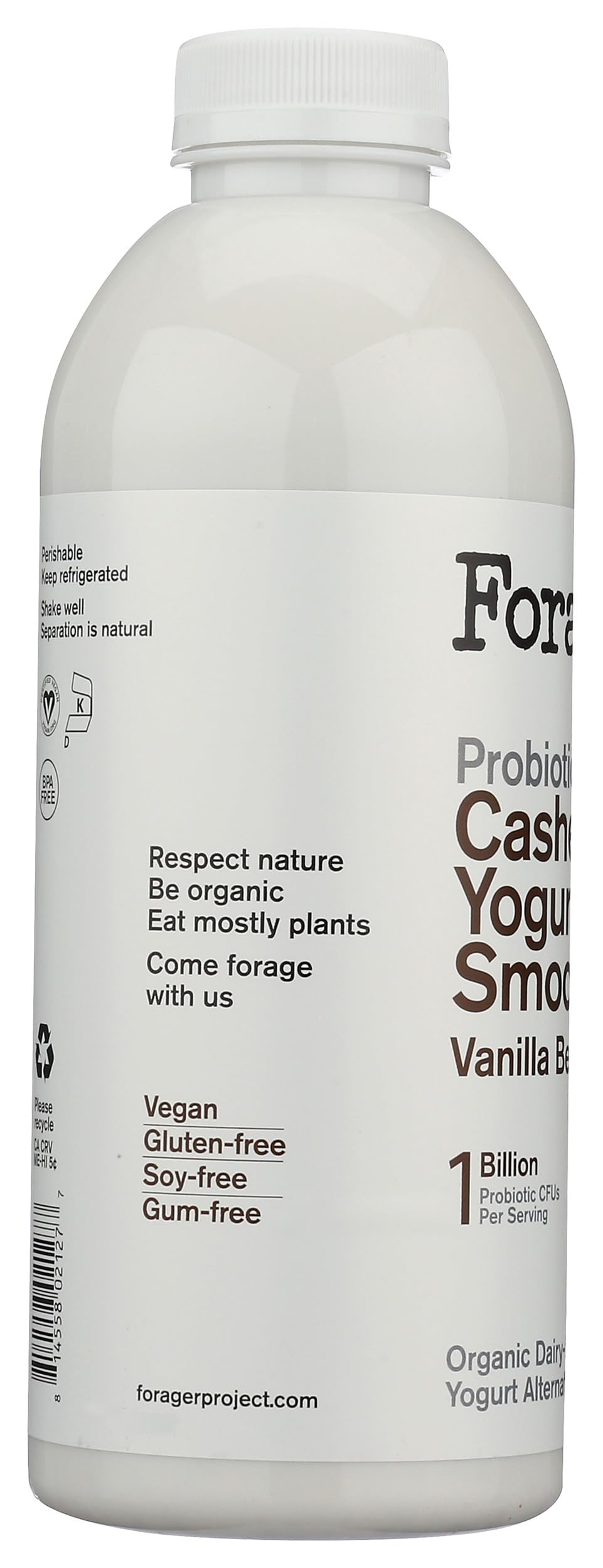 FORAGER PROJECT Organic Vanilla Cashew Drinkable Yogurt, 28 FZ