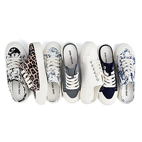 Women Slip On Mules Sneakers Canvas Slipper Shoes Low Tops Backless Walking Shoes