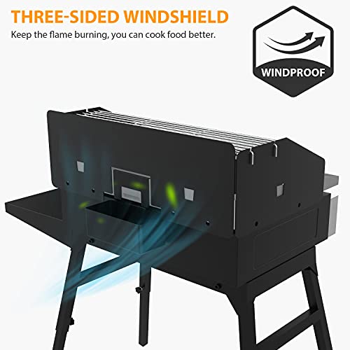 AJinTeby Wind Screen Blackstone Wind Guards Compatible with Blackstone 22" Griddle and Stainless Steel Grill Warming Rack, Grill Parts Accessories for Blackstone Griddle