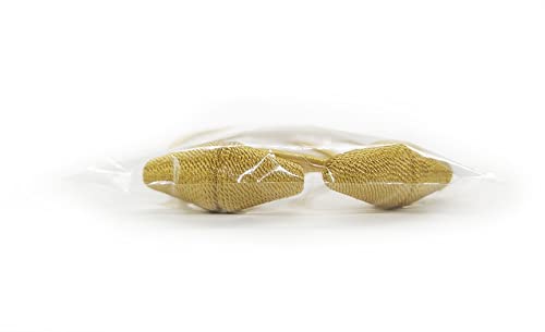 TECVINCI Magnetic Curtain Tiebacks with Upgrade Larger Magnet, 2 Pack 16 Inch Drapery Holdbacks for Indoor & Outdoor Curtain - Gold