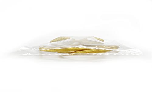 TECVINCI Magnetic Curtain Tiebacks with Upgrade Larger Magnet, 2 Pack 16 Inch Drapery Holdbacks for Indoor & Outdoor Curtain - Gold