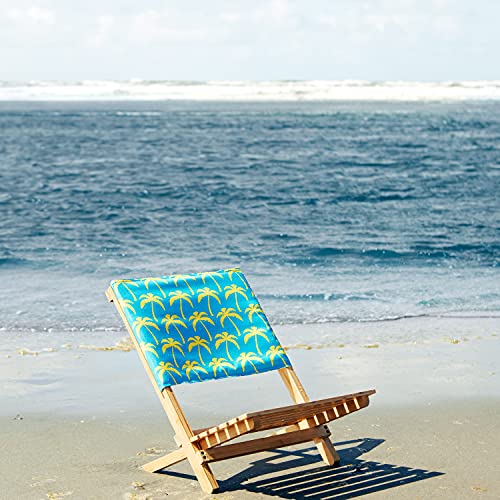 Duck Covers Bamboo Beach Chair, Real Teal Palm