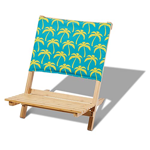 Duck Covers Bamboo Beach Chair, Real Teal Palm