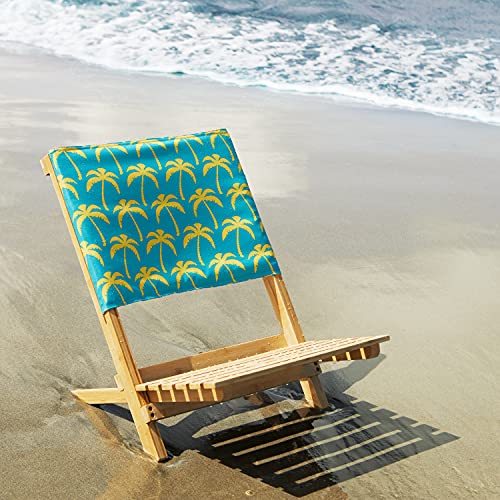 Duck Covers Bamboo Beach Chair, Real Teal Palm