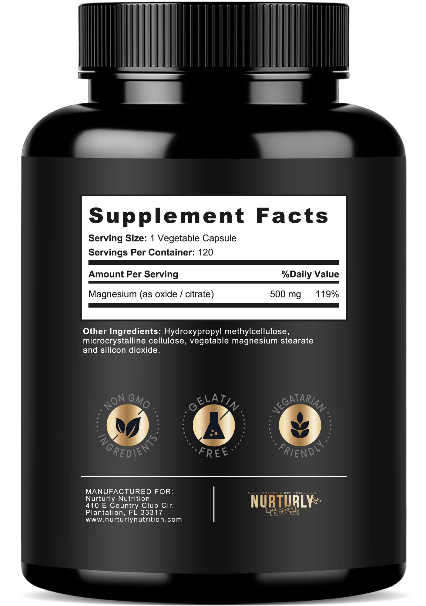 Magnesium Complex and Turmeric Curcumin with BioPerine&Ginger - Magnesium Citrate 500MG - Muscle Relaxation, Sleep and Energy, Bone Density and Strength, Hearth