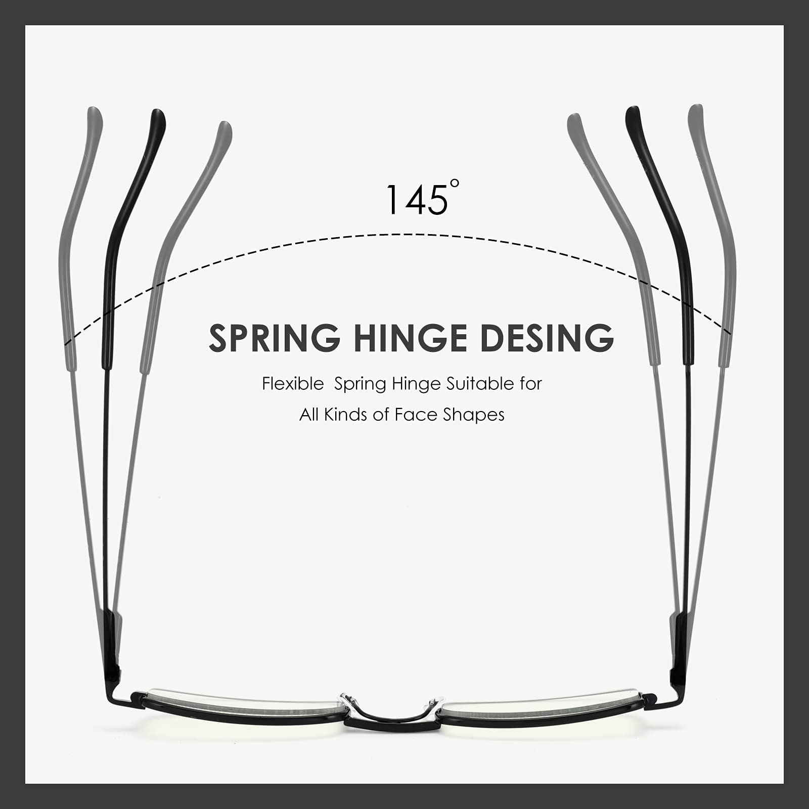 SOPHILY 3 Pack Slim Pocket Reading Glasses for Men Women Blue Light Blocking Compact Readers Spring Hinge Metal Frame Eyeglasses with Portable Pen Clip Tube Case 2.50