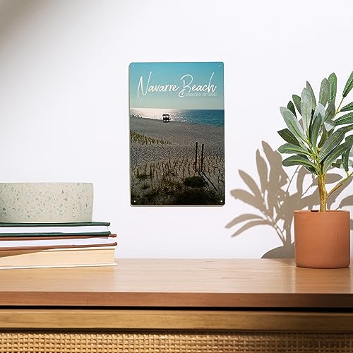 Lantern Press 6x9 Inch Wood Sign, Ready to Hang Wall Decor, Navarre Beach, Florida, Florida's Best Kept Secret, Lifeguard Station