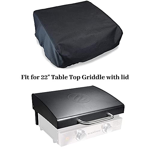 [Clearance] AJinTeby 22 Inch Griddle Cover and Carry Bag for Blackstone 22" Tabletop Griddle with Hood, Pit BOSS PB336GS Camp Chef, Royal Gourmet 2 Burner Griddle, 600D Heavy Duty Cover - Heighten