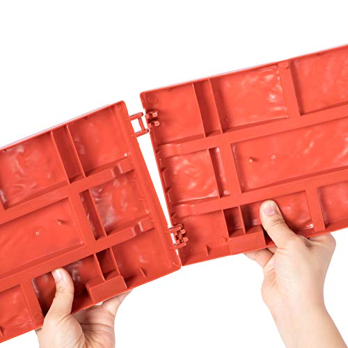 Gardenised Outdoor Brick Stone Gate Lawn Edging Pack of 8, Red