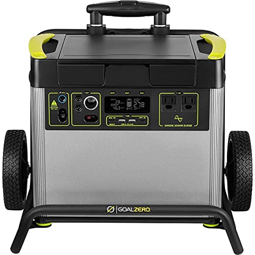 Goal Zero Yeti Portable Power Station - Yeti 3000X w/ 3,032 Watt Hours Battery, USB Ports & AC Inverter - Includes Boulder 200 Solar Panel - Rechargeable Generator for Camping, Outdoor & Home Use