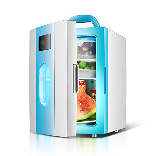 Wgwioo Electric Mini Fridge,10L No Noise Compact Fridge, Portable Mini Fridge, Small Thermoelectric Compact Fridge, for Car Trips Bedroom Office Use,Pink