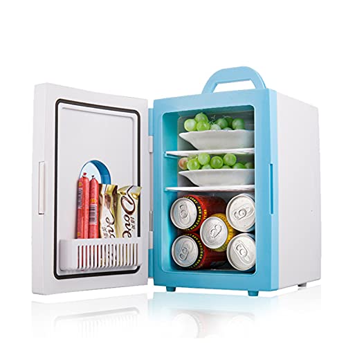 Wgwioo Electric Mini Fridge,10L No Noise Compact Fridge, Portable Mini Fridge, Small Thermoelectric Compact Fridge, for Car Trips Bedroom Office Use,Pink