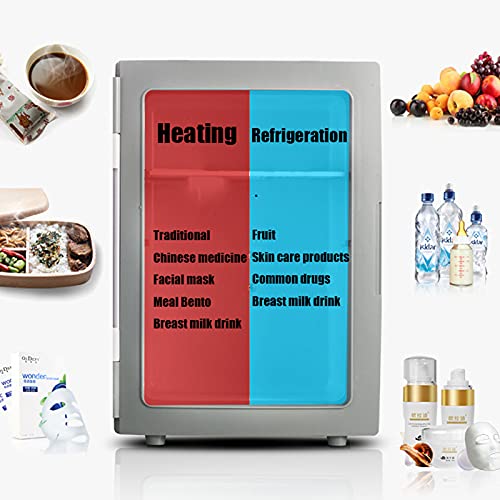 Wgwioo Electric Mini Fridge,10L No Noise Compact Fridge, Portable Mini Fridge, Small Thermoelectric Compact Fridge, for Car Trips Bedroom Office Use,Pink