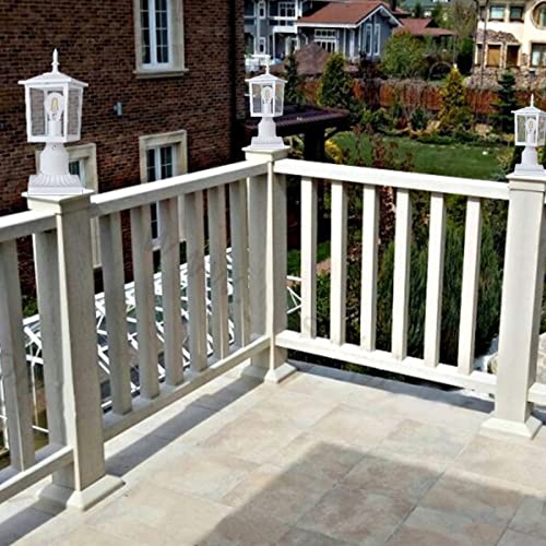 CINOTON Outdoor Post Light Fixture Dusk to Dawn, Exterior Post Lantern Lights IP65 Waterproof with Pier Mount Base, Lamp Garden Post Lights Pole Mount for Patio Pathway Deck Yard Decor Street, White